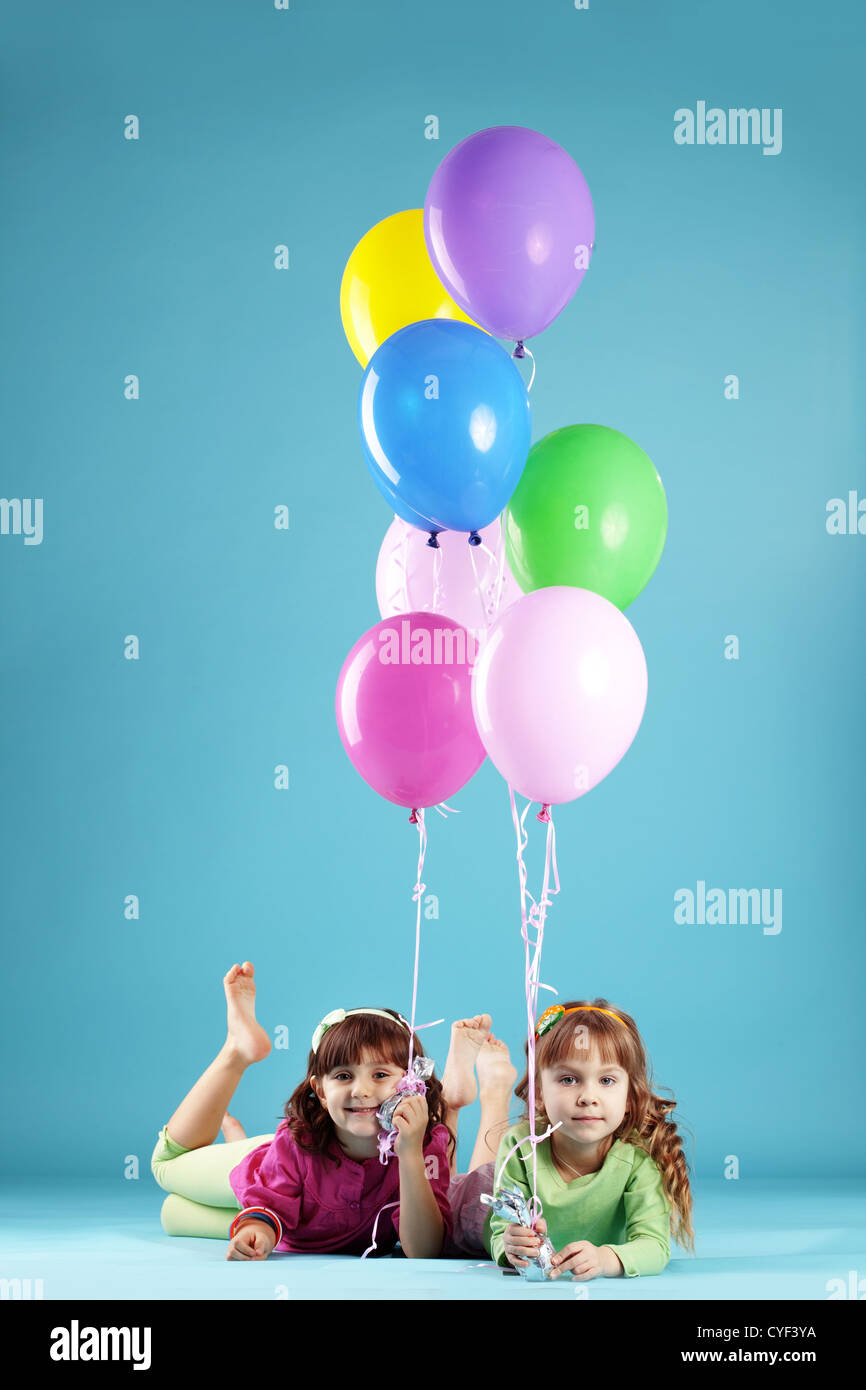 Happy colorful children Stock Photo - Alamy