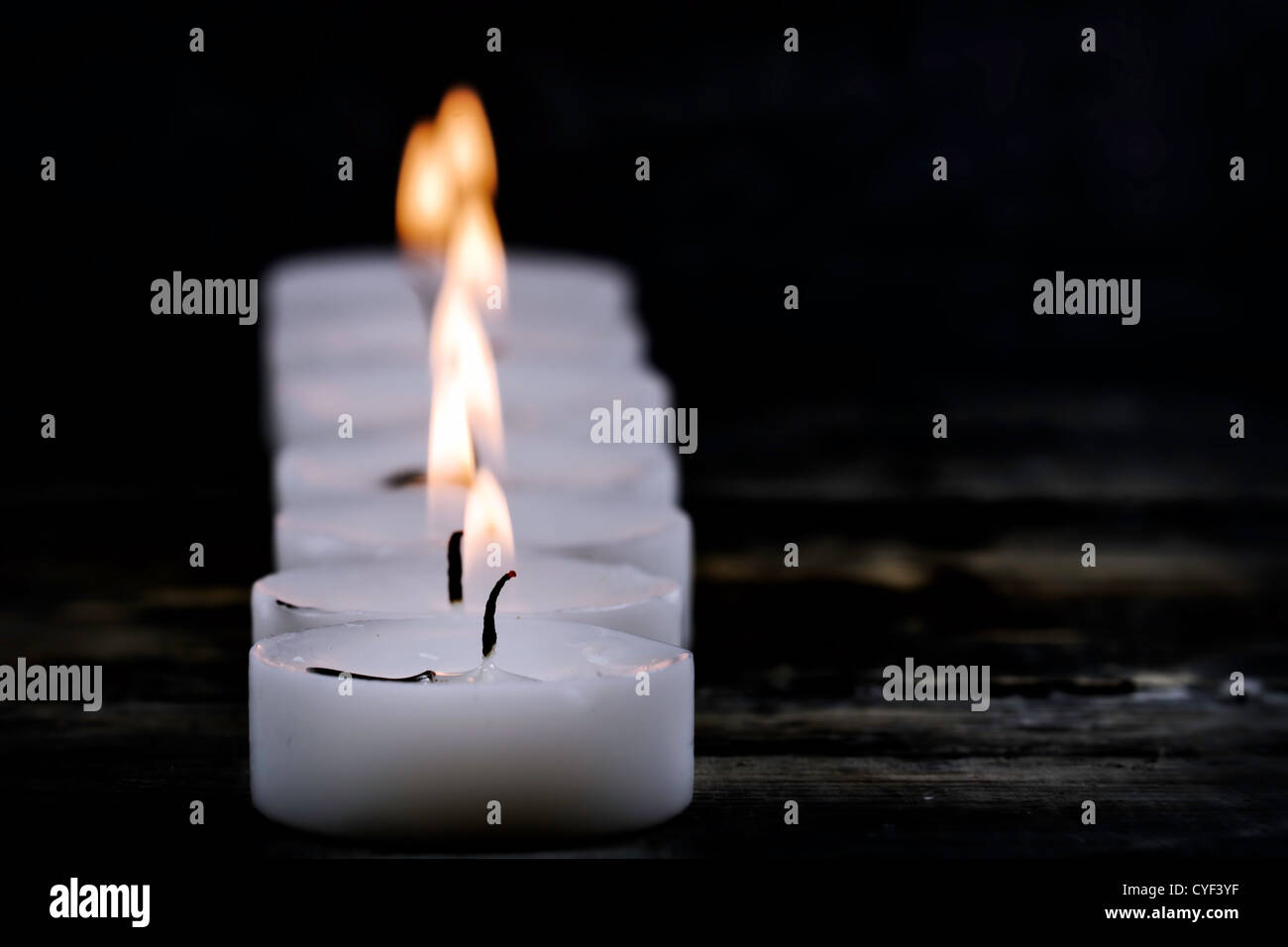 a line of candles Stock Photo - Alamy