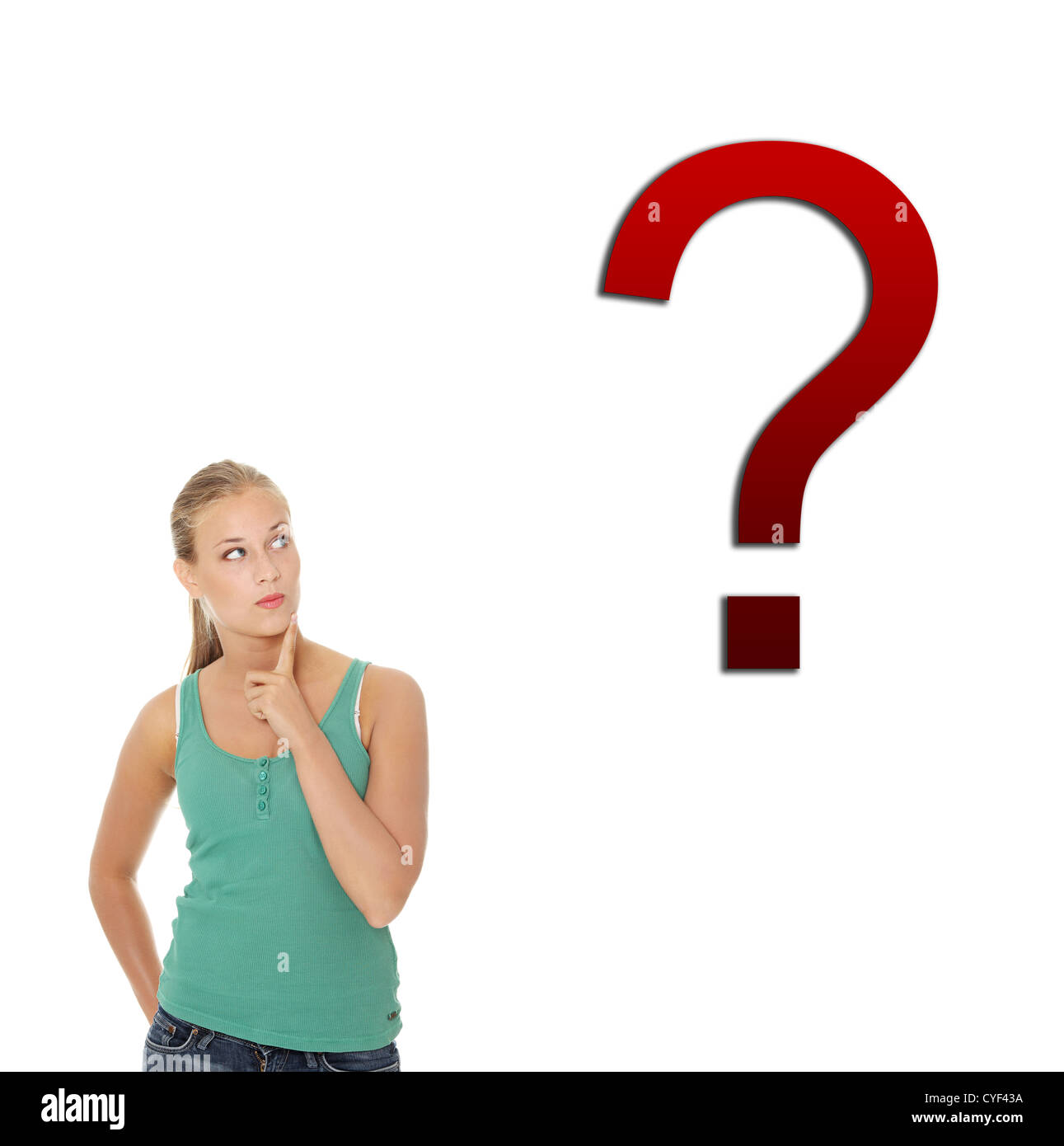 Question mark on white hi-res stock photography and images - Alamy