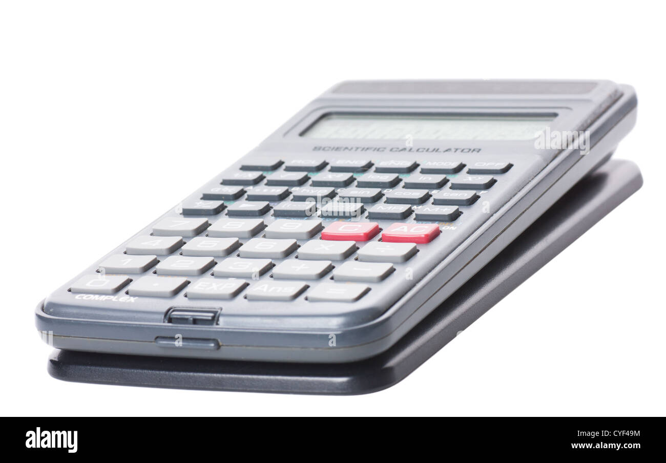 Scientific calculator isolated over white background Stock Photo - Alamy
