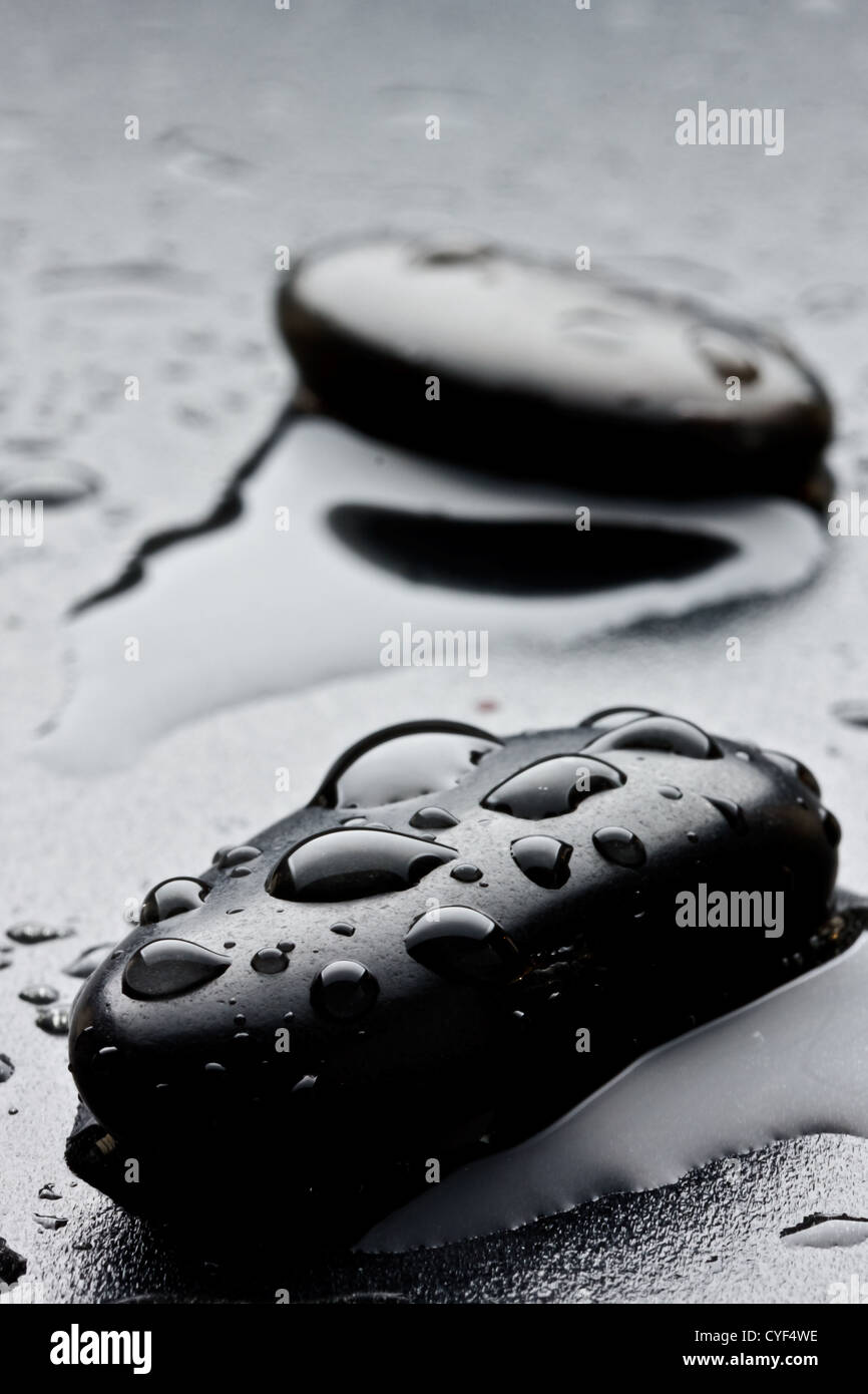 wet black stones Stock Photo - Alamy