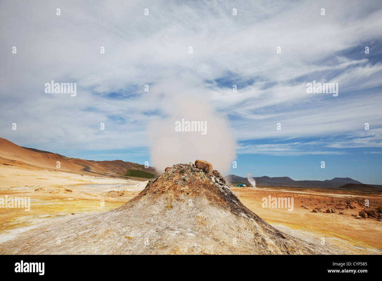Fumarole field in Namafjall, Iceland Stock Photo - Alamy
