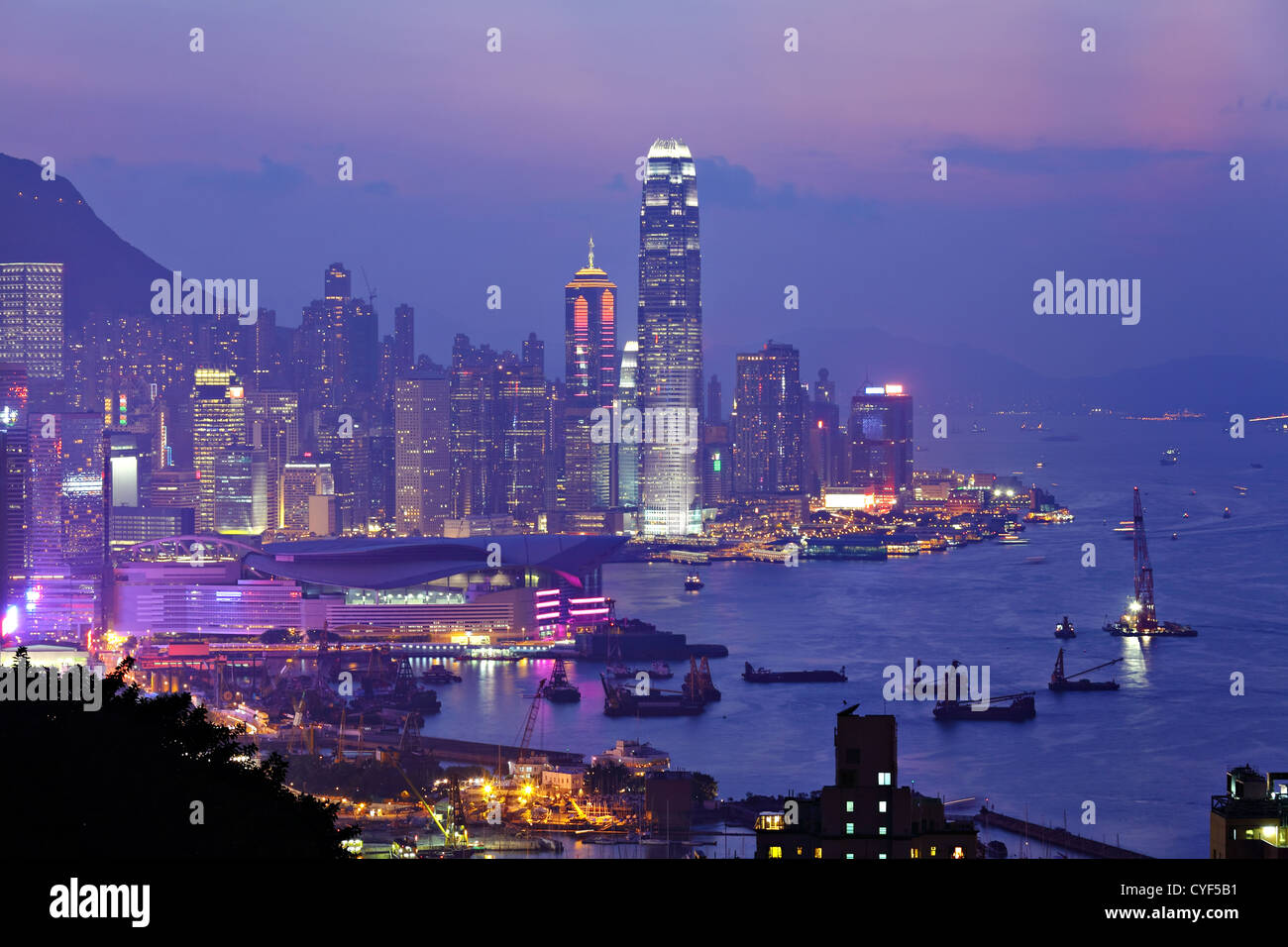 night view of Hong Kong Stock Photo - Alamy