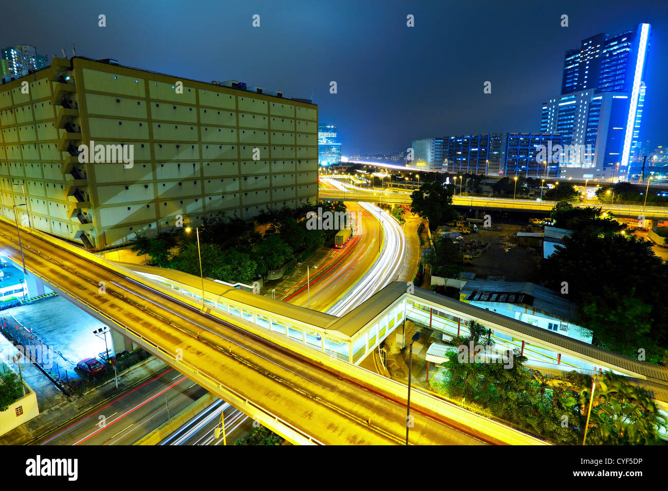 traffic and highway at night Stock Photo - Alamy