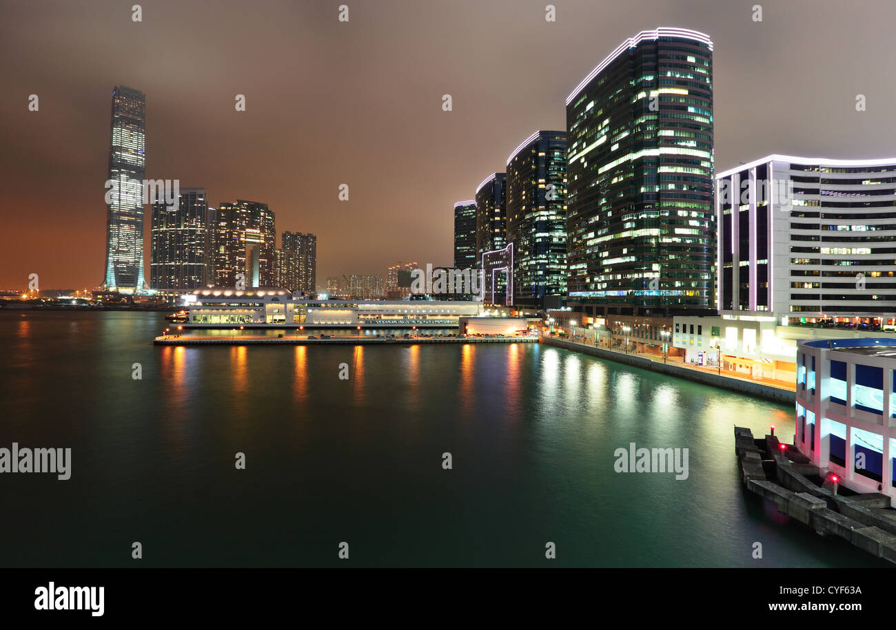 Kowloon night view Stock Photo - Alamy