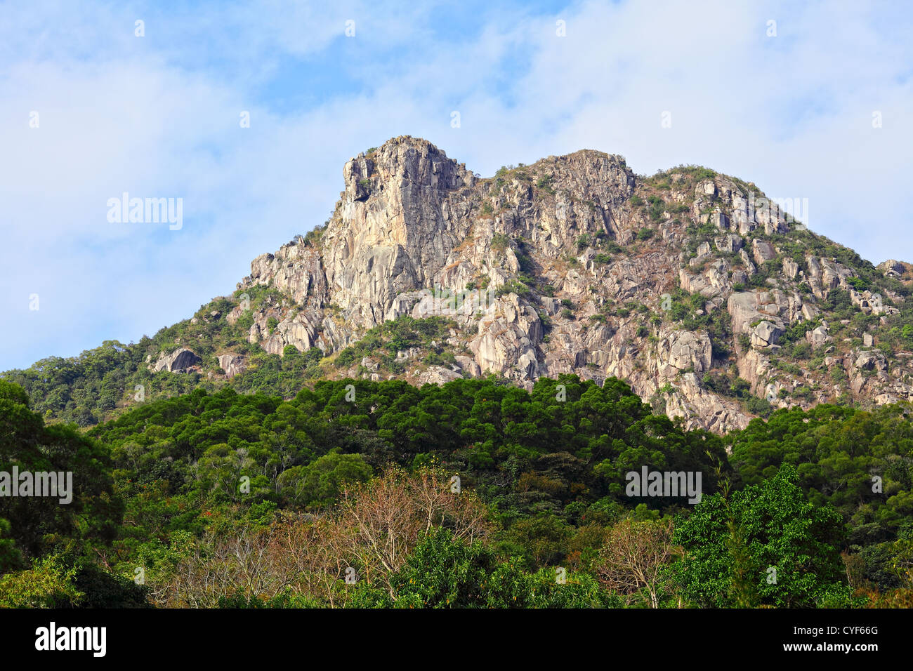 Lion Rock, lion like mountain in Hong Kong, one of the symbol of Hong ...