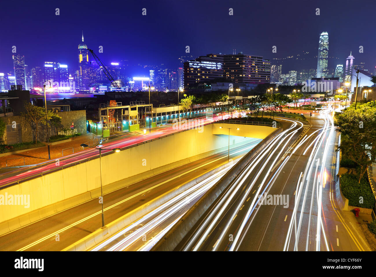 modern city at night Stock Photo - Alamy
