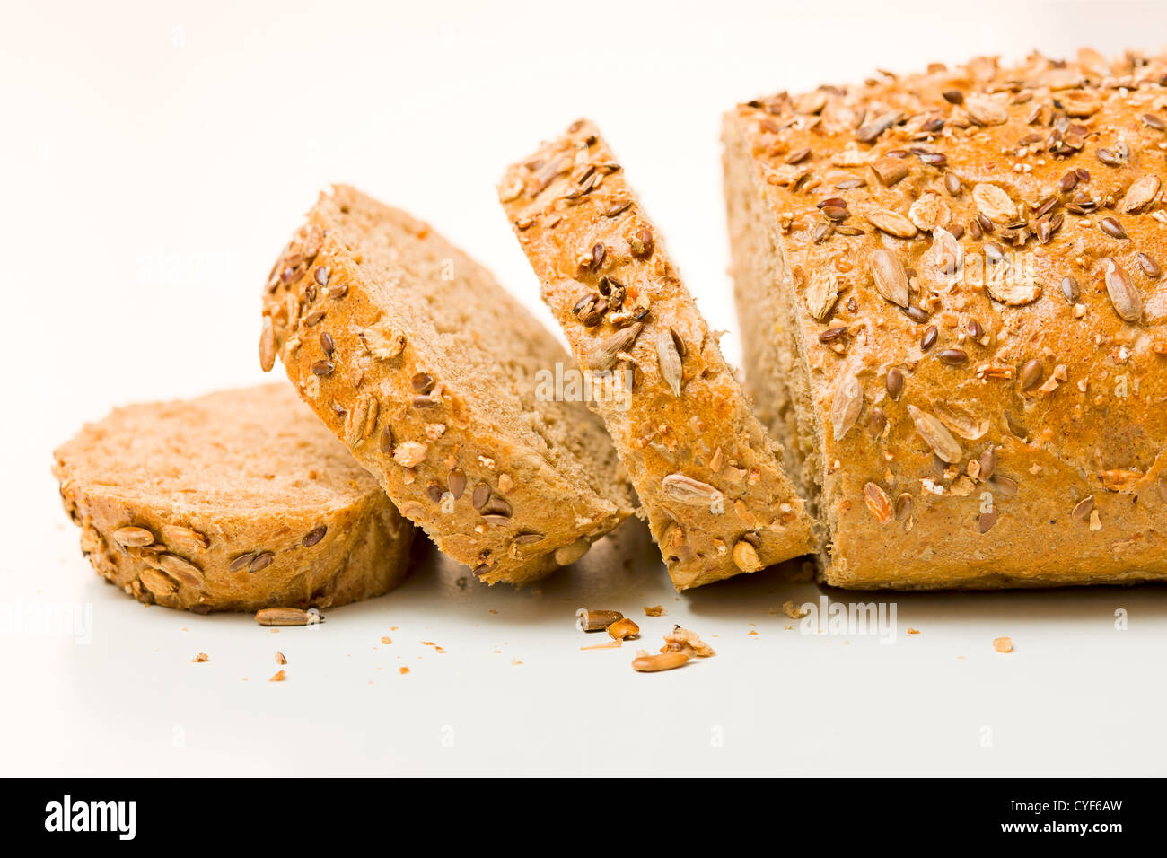 Three slices of healthy whole grain bread Stock Photo - Alamy