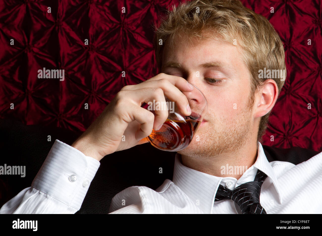 Man Drinking Alcohol Stock Photo - Alamy