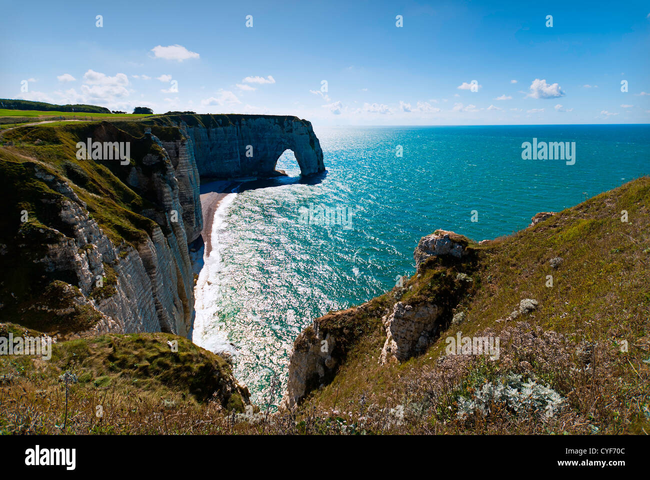 the normandy coast in france Stock Photo - Alamy