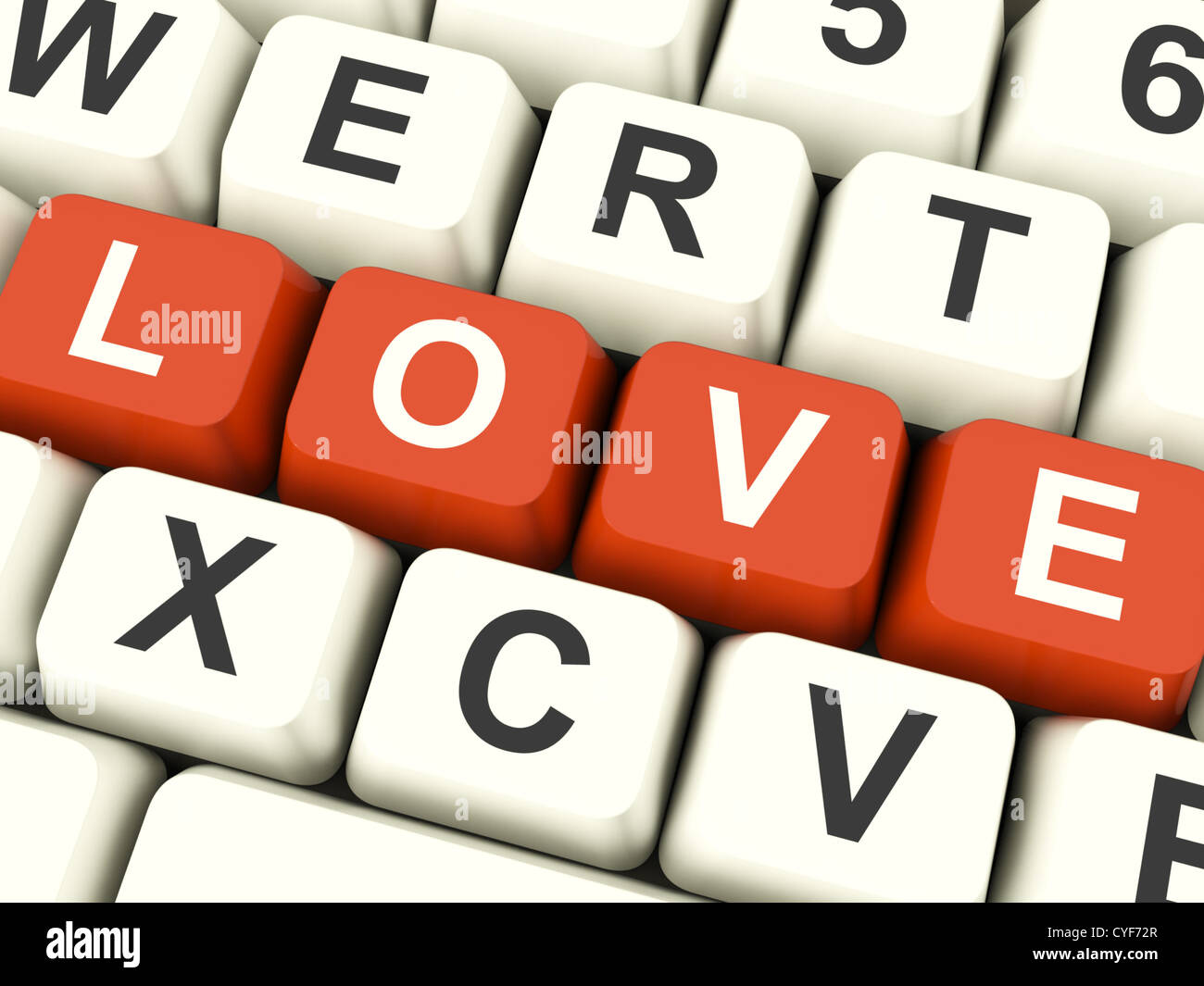 Computer keyboard love keys hi-res stock photography and images - Alamy