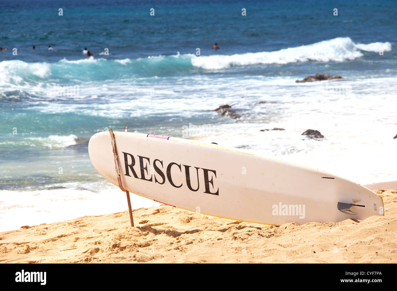 rescue post on Hawaii Stock Photo - Alamy