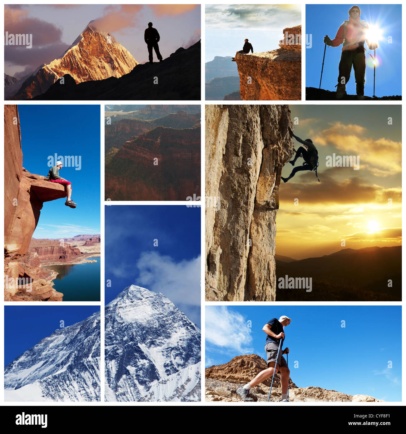 Hiking collage hi-res stock photography and images - Alamy