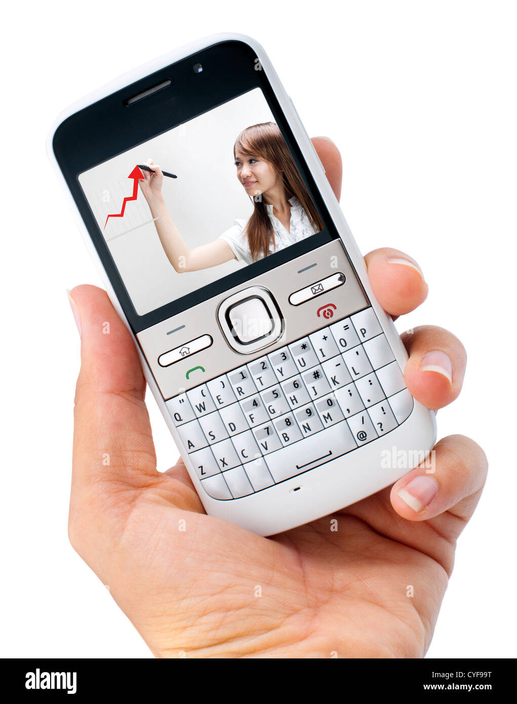 Smart phone showing latest news Stock Photo - Alamy