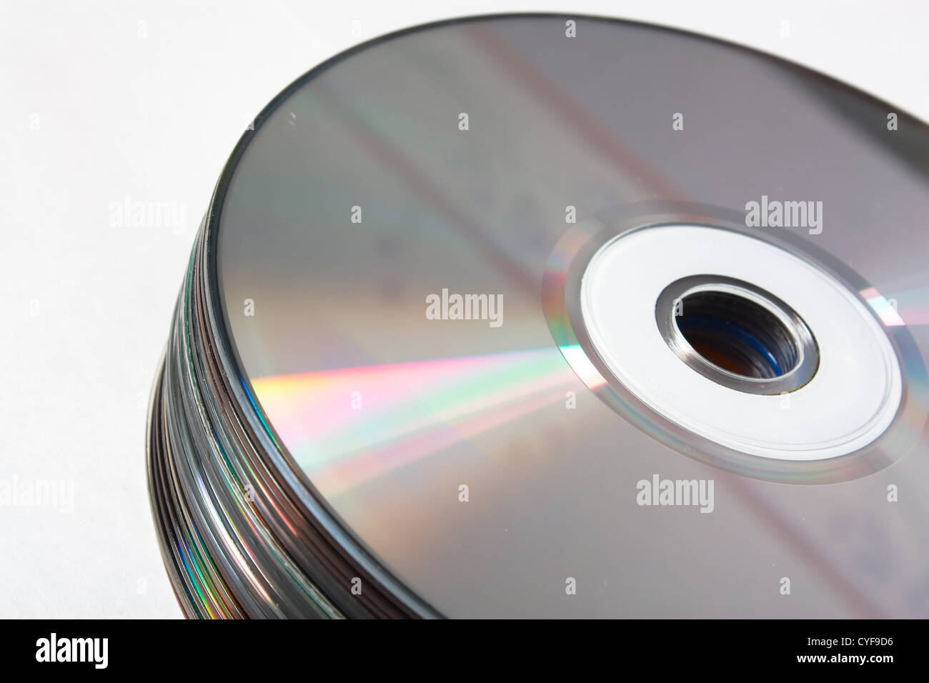 Cd on white background Stock Photo - Alamy