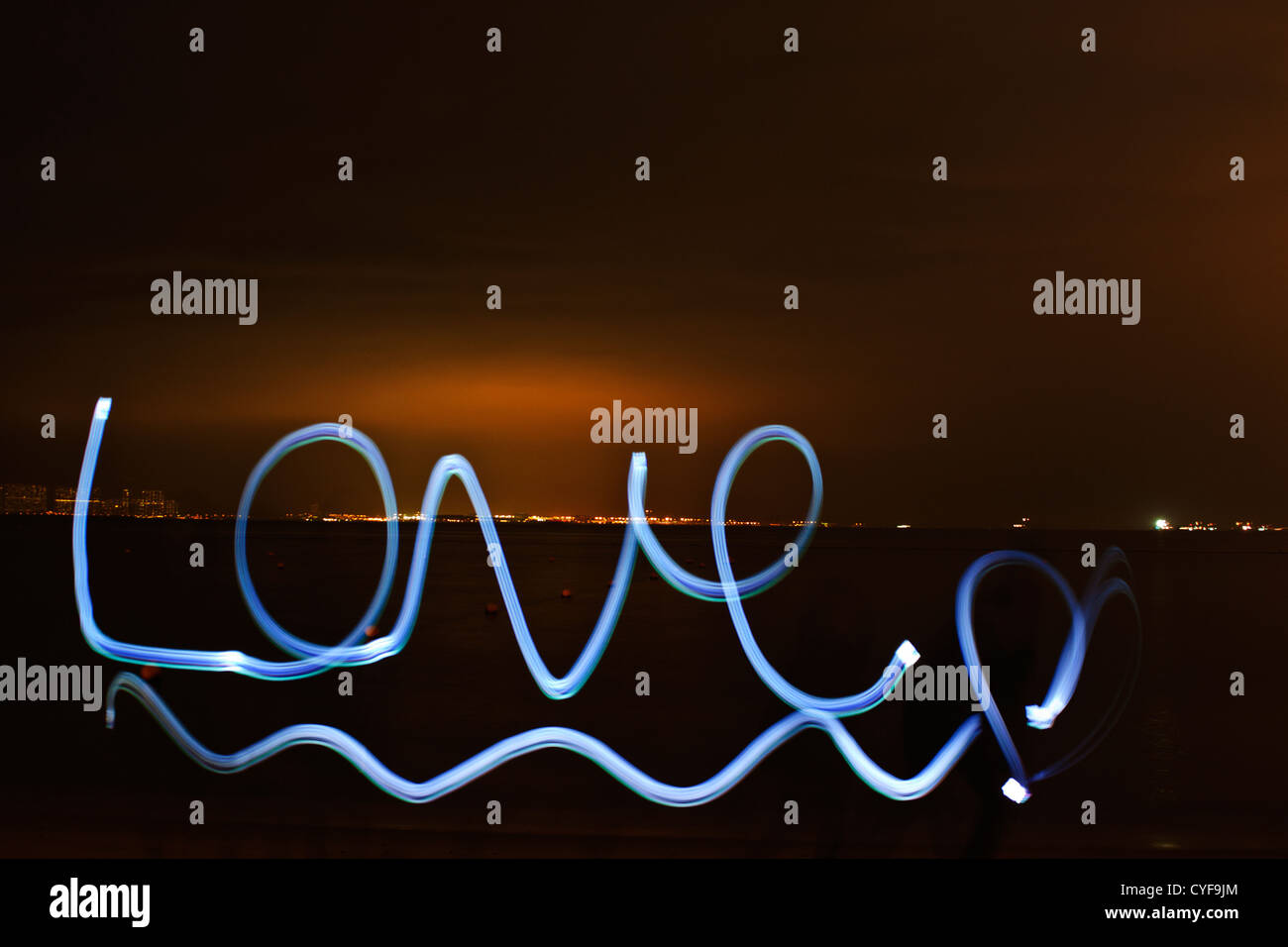 Love light painting Stock Photo - Alamy