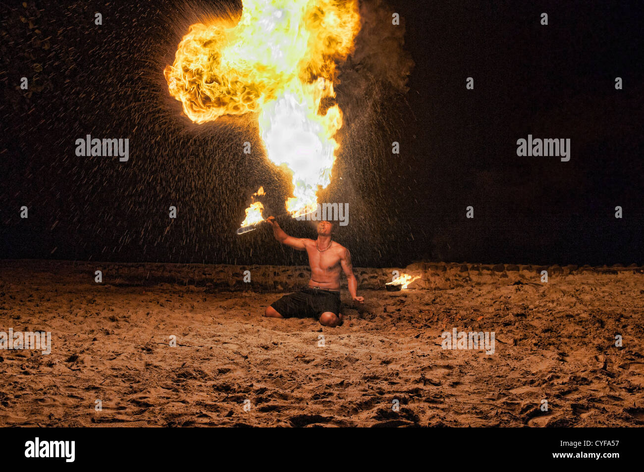Fire dance thailand hi-res stock photography and images - Alamy