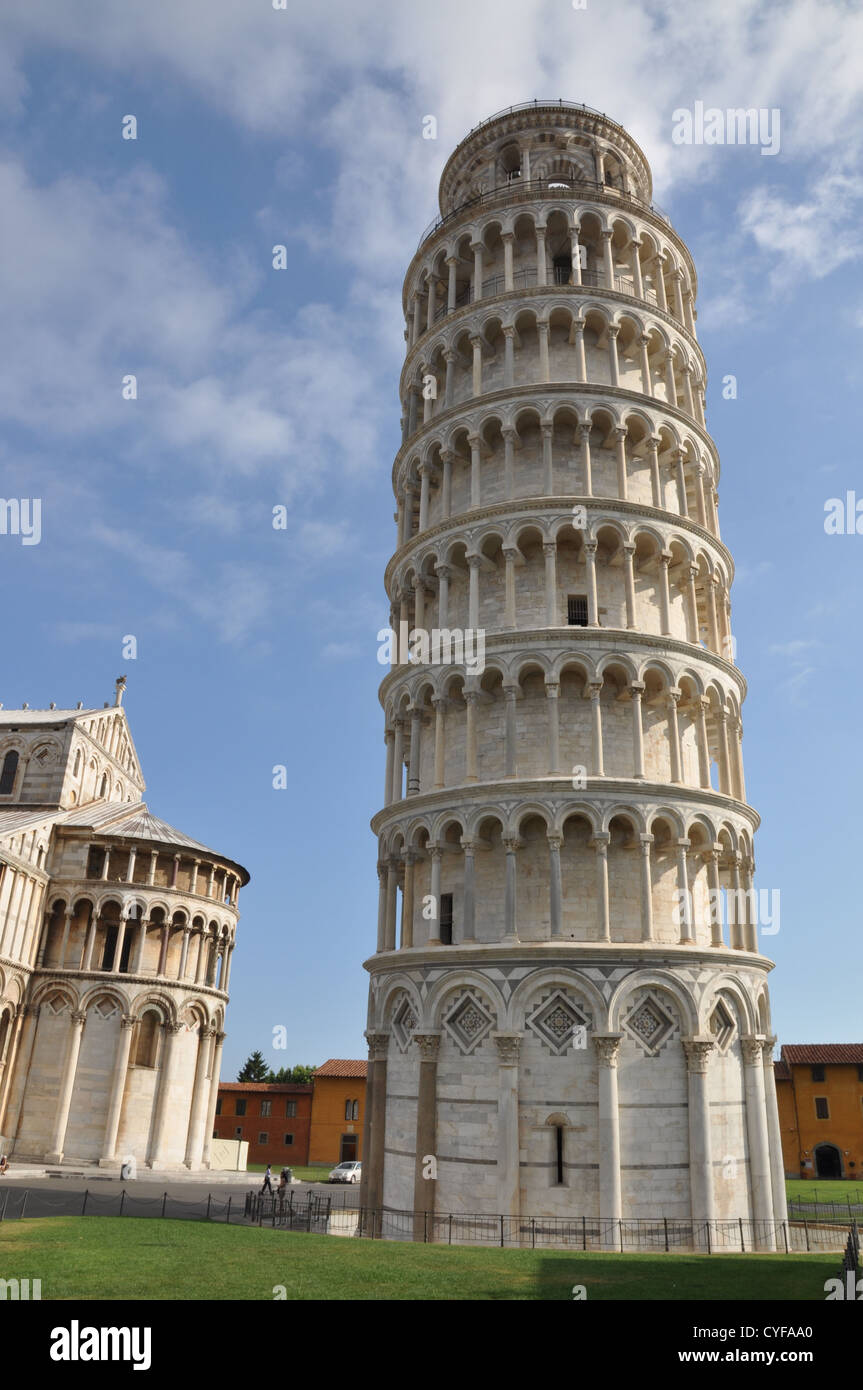 The Leaning Tower of Pisa symbol of European holidays in Italy Stock ...