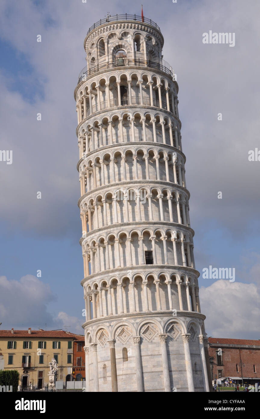 The Leaning Tower of Pisa symbol of European holidays in Italy Stock ...