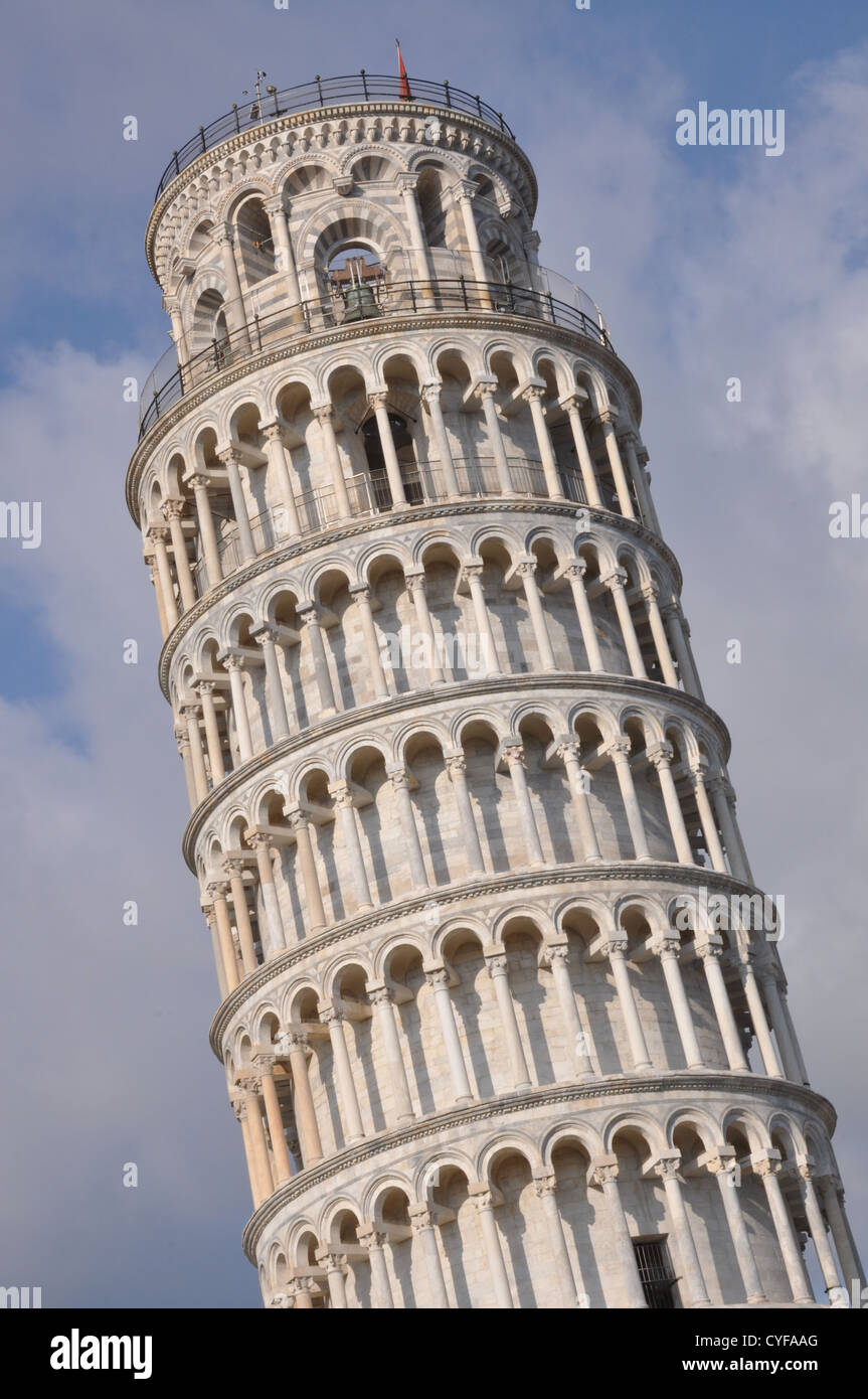The Leaning Tower of Pisa, symbol of European holidays in Italy Stock ...