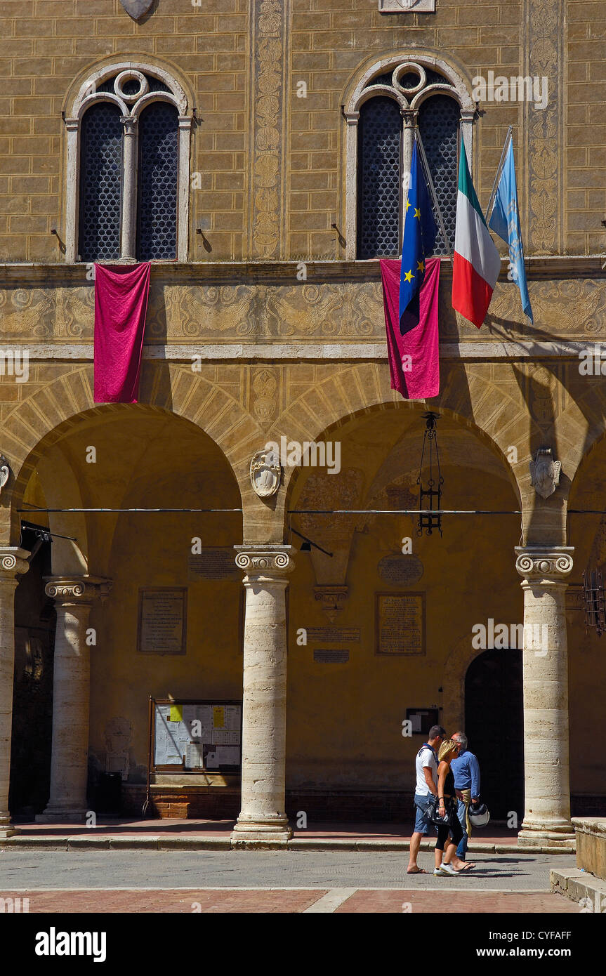 Pienza, Pio II square, Piazza Pio II, Val d'Orcia, Orcia Valley, UNESCO ...