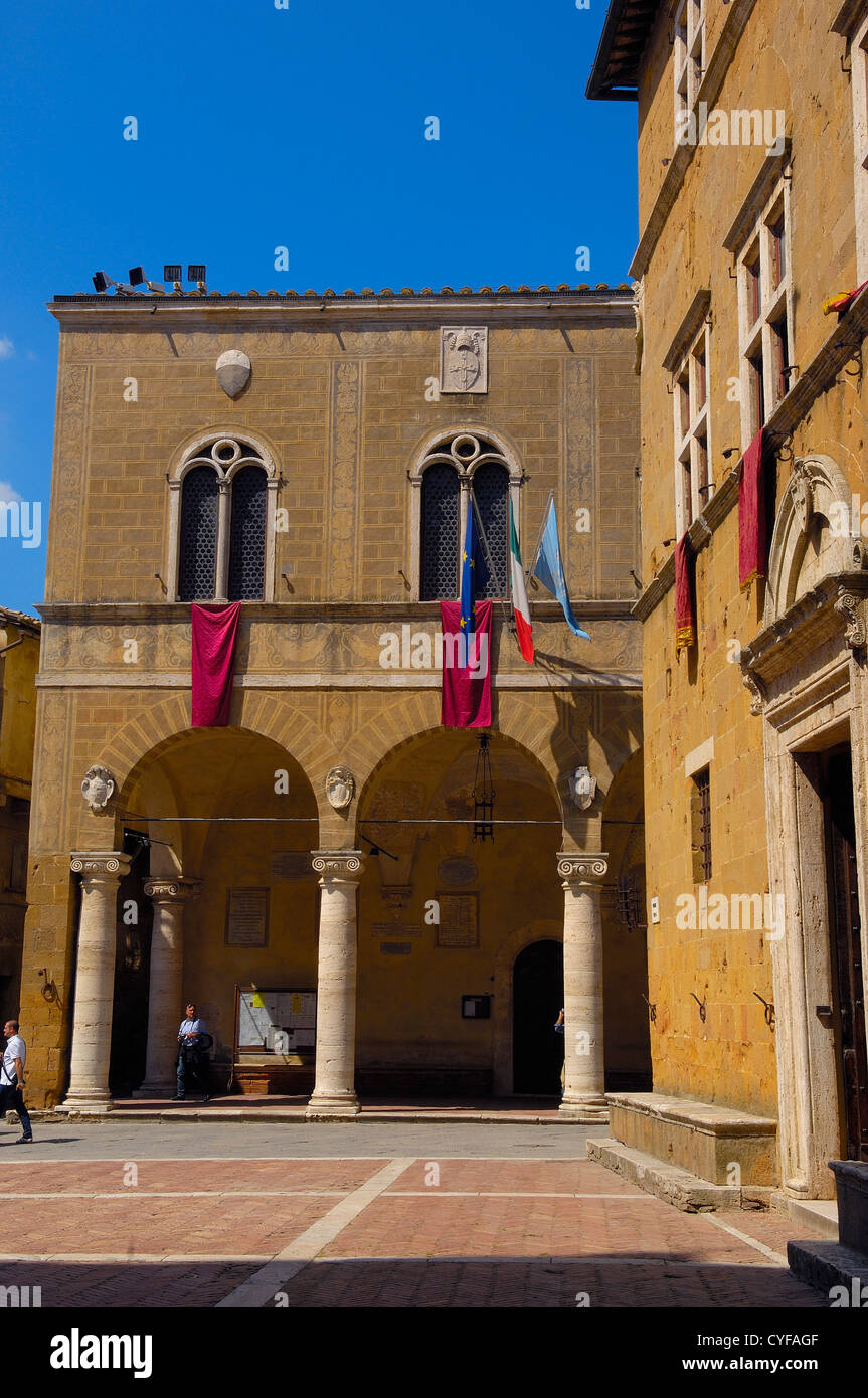 Pienza, Pio II square, Piazza Pio II, Val d'Orcia, Orcia Valley, UNESCO ...