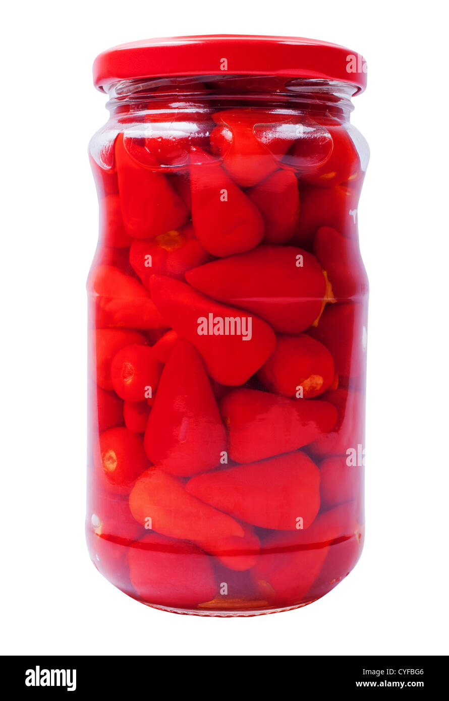 Peppers in a glass Cut Out Stock Images & Pictures - Alamy