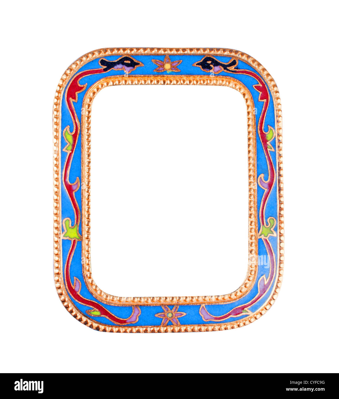 colorful antique photo frame on white backround Stock Photo - Alamy