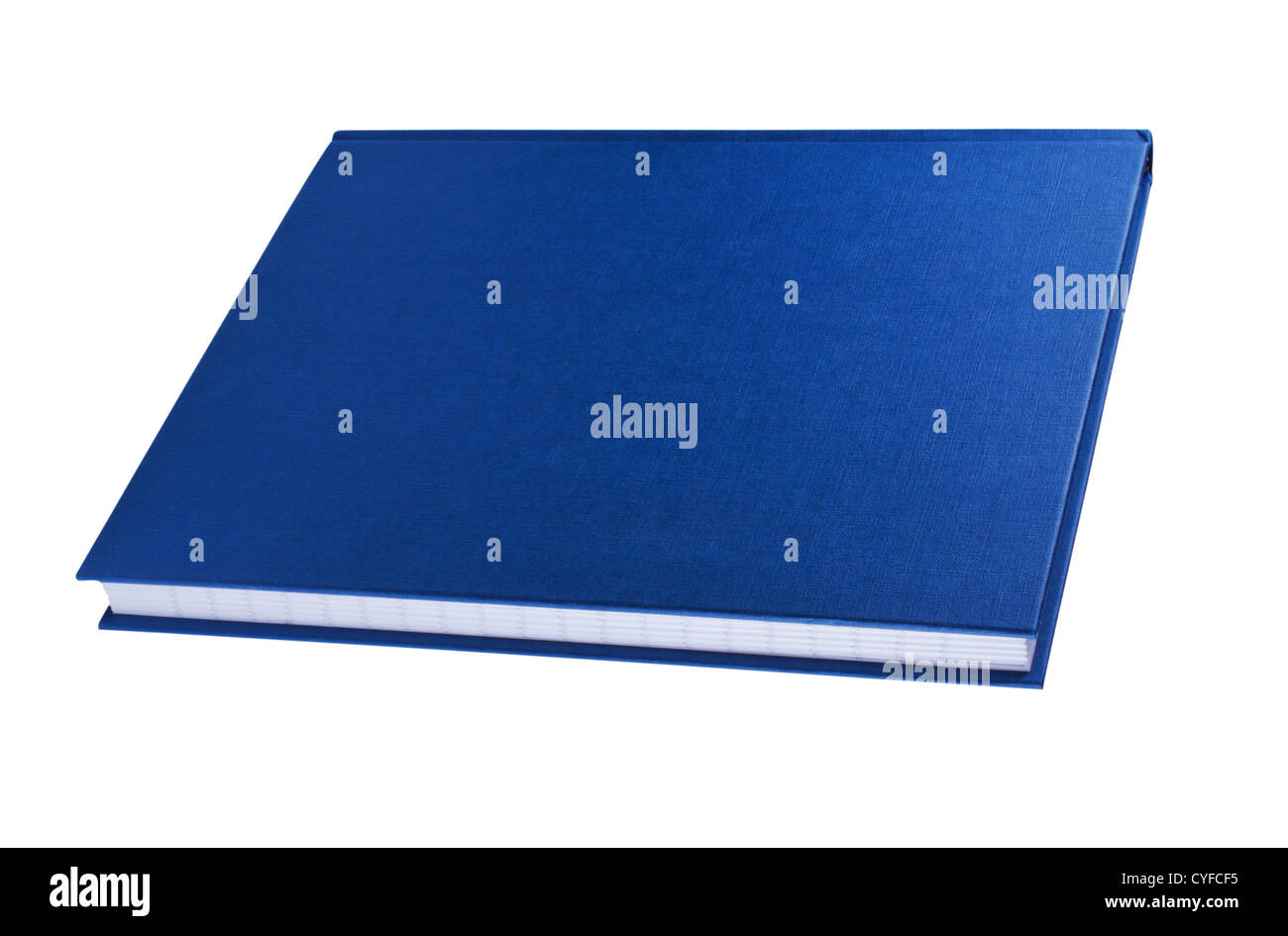 Closed blue notepad isolated on white background Stock Photo - Alamy
