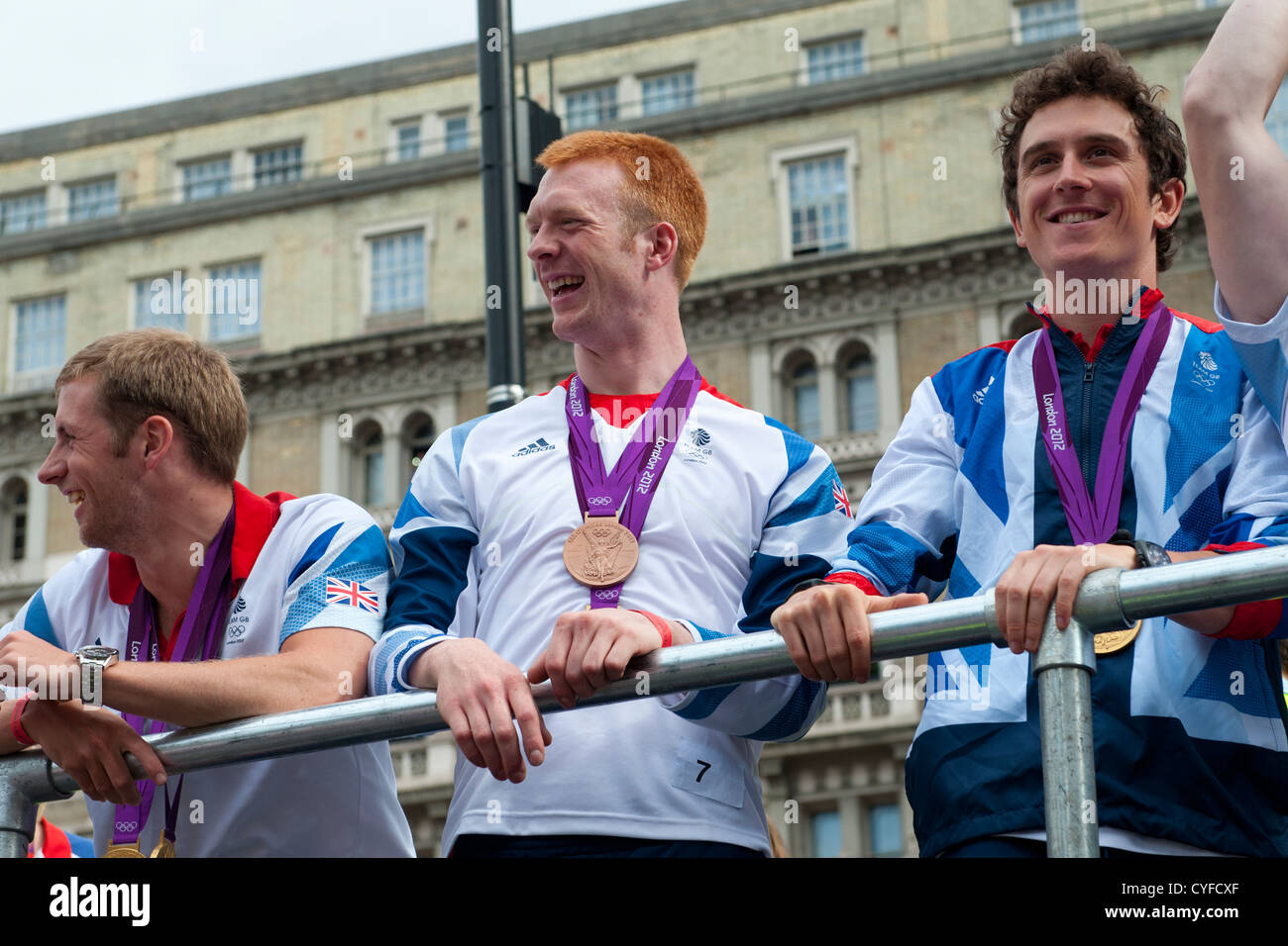 Ed Clancy and Geraint Thomas gold medal winners in the cycling team ...