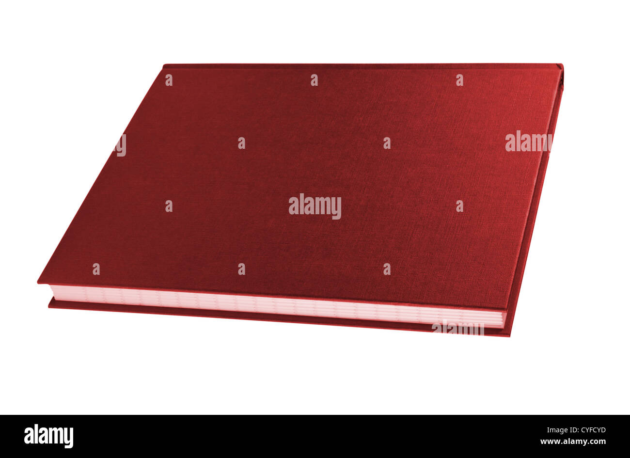 Closed red notepad isolated on white background Stock Photo - Alamy