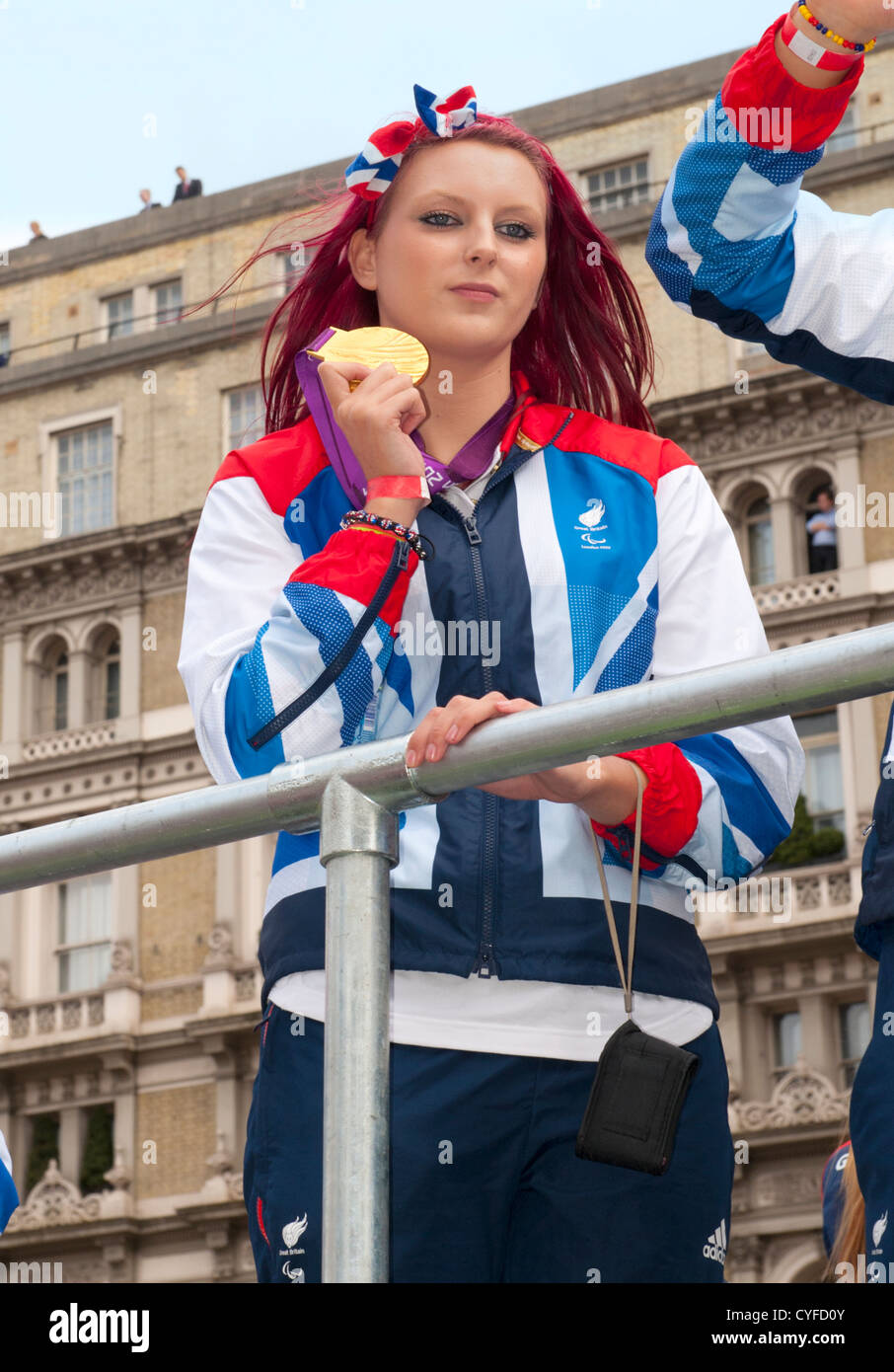 Paralympic gold medal swimmer Jessica-Jane Applegate at the 2012 ...