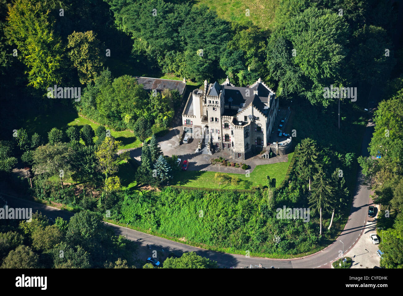 The Netherlands, Berg en Terblijt. Castle and hotel called Geulzicht ...