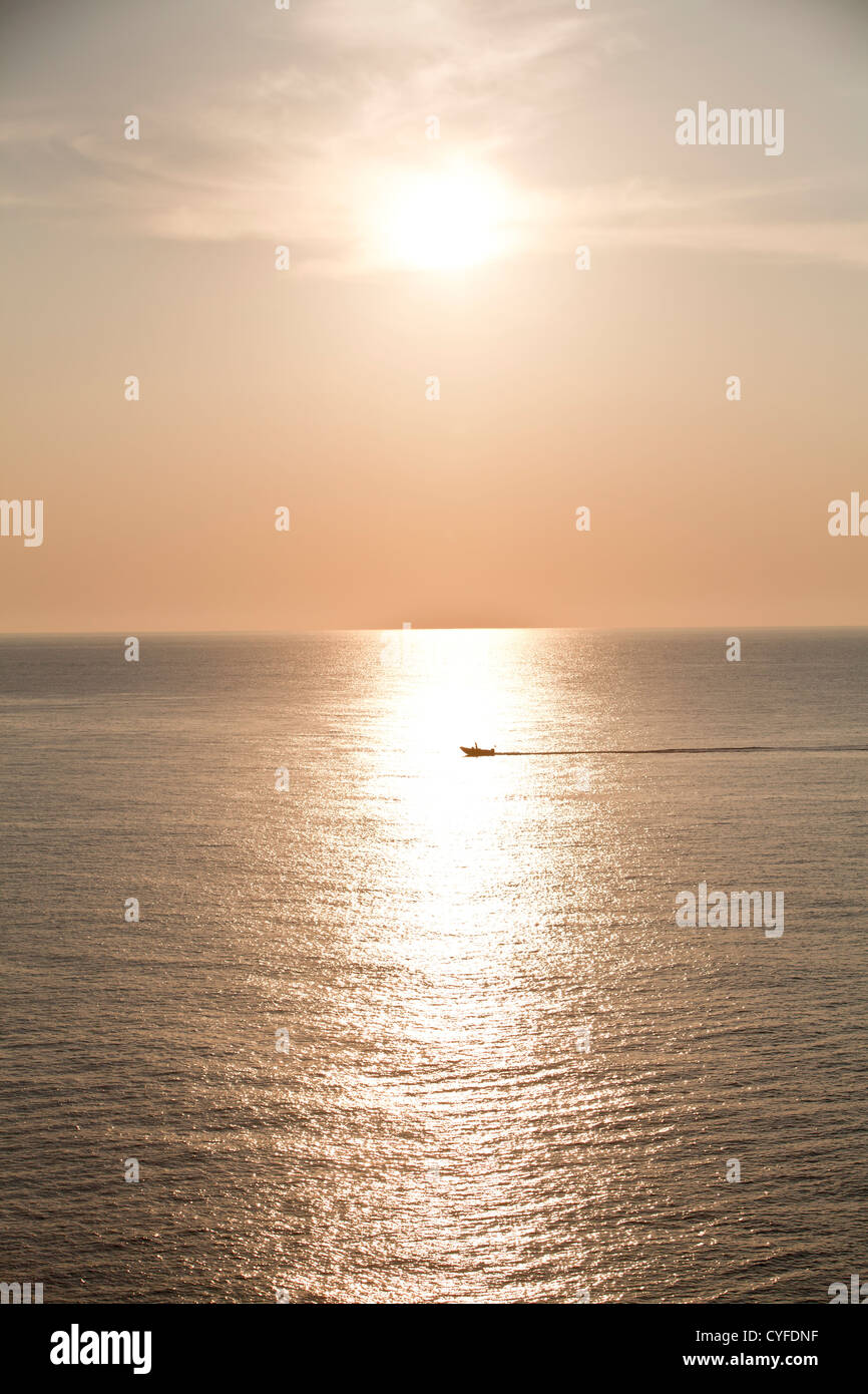 beautiful golden seascape sunset sunrise in summer Stock Photo - Alamy