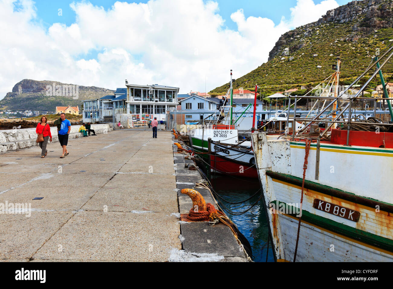 Cape Town, South Africa. The fishing harbour of Kalk Bay near Cape Town ...
