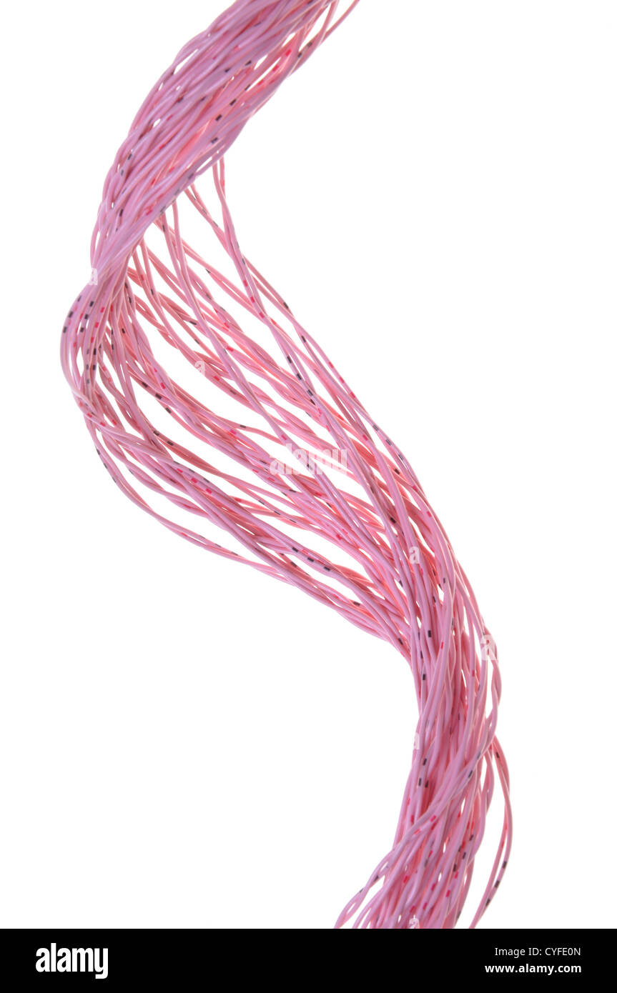 Swirl ping cable isolated on white background Stock Photo - Alamy