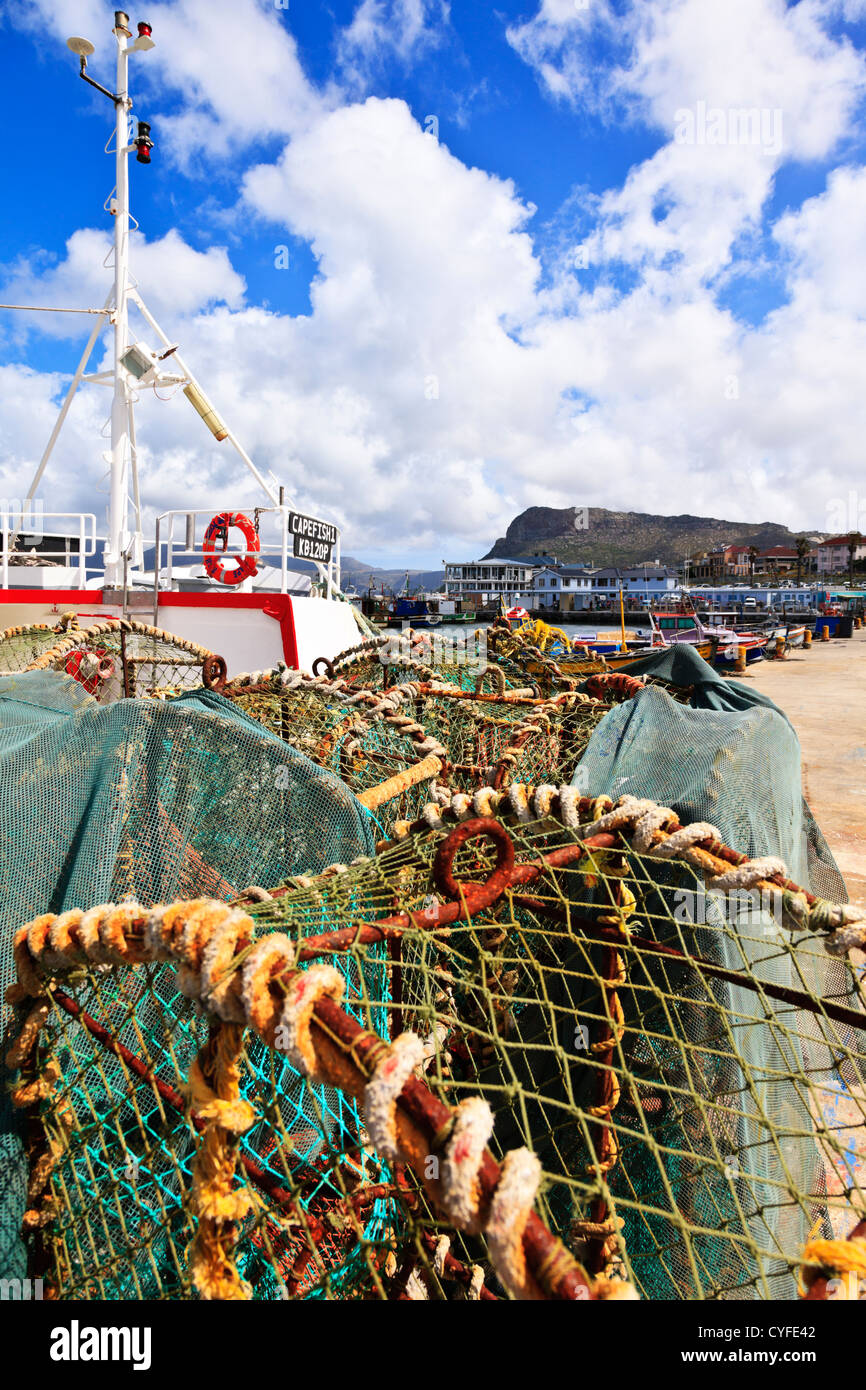 Cape Town, South Africa. The fishing harbour of Kalk Bay near Cape Town ...