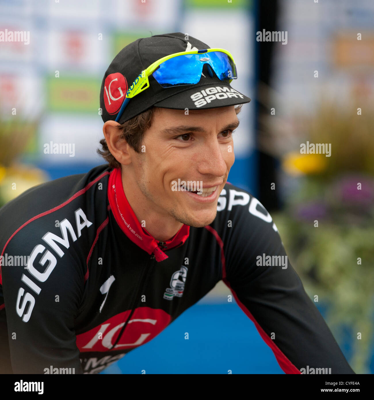 Team IG Sigma Sport rider Simon Richardson at the 2012 Tour of Britain ...