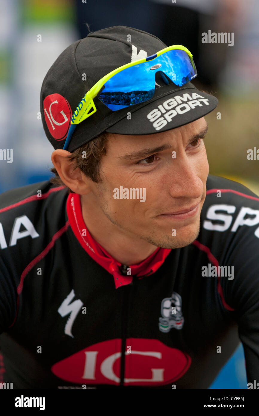 Team IG Sigma Sport rider Simon Richardson at the 2012 Tour of Britain Cycle Race Stock Photo ...