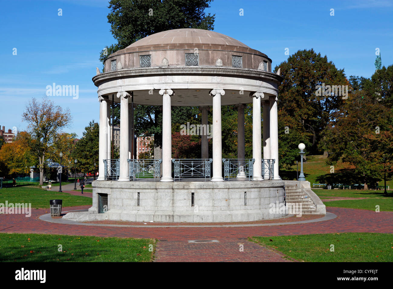 Parkman Bandstand in the park on Boston Common, Boston, Massachusetts ...