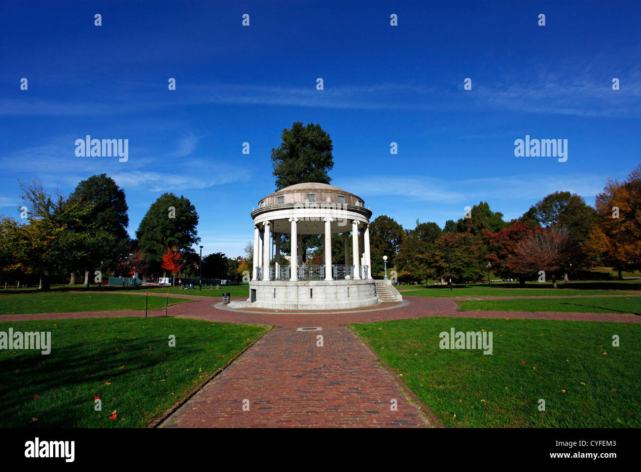 Parkman Bandstand in the park on Boston Common, Boston, Massachusetts ...
