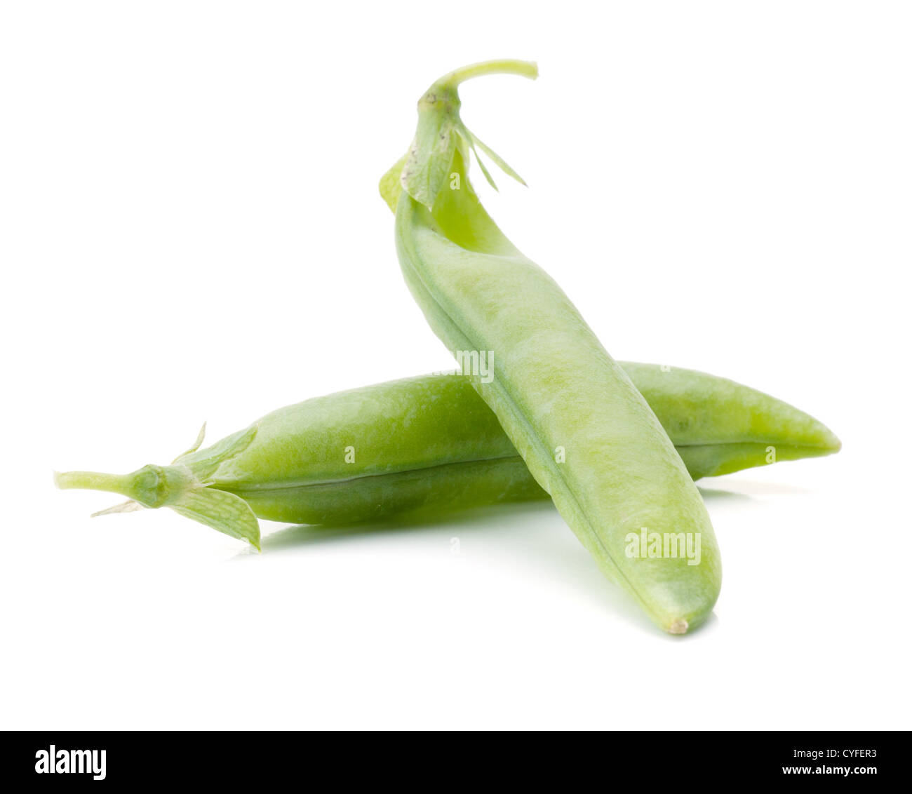 Ripe pea vegetable. Isolated on white background Stock Photo - Alamy