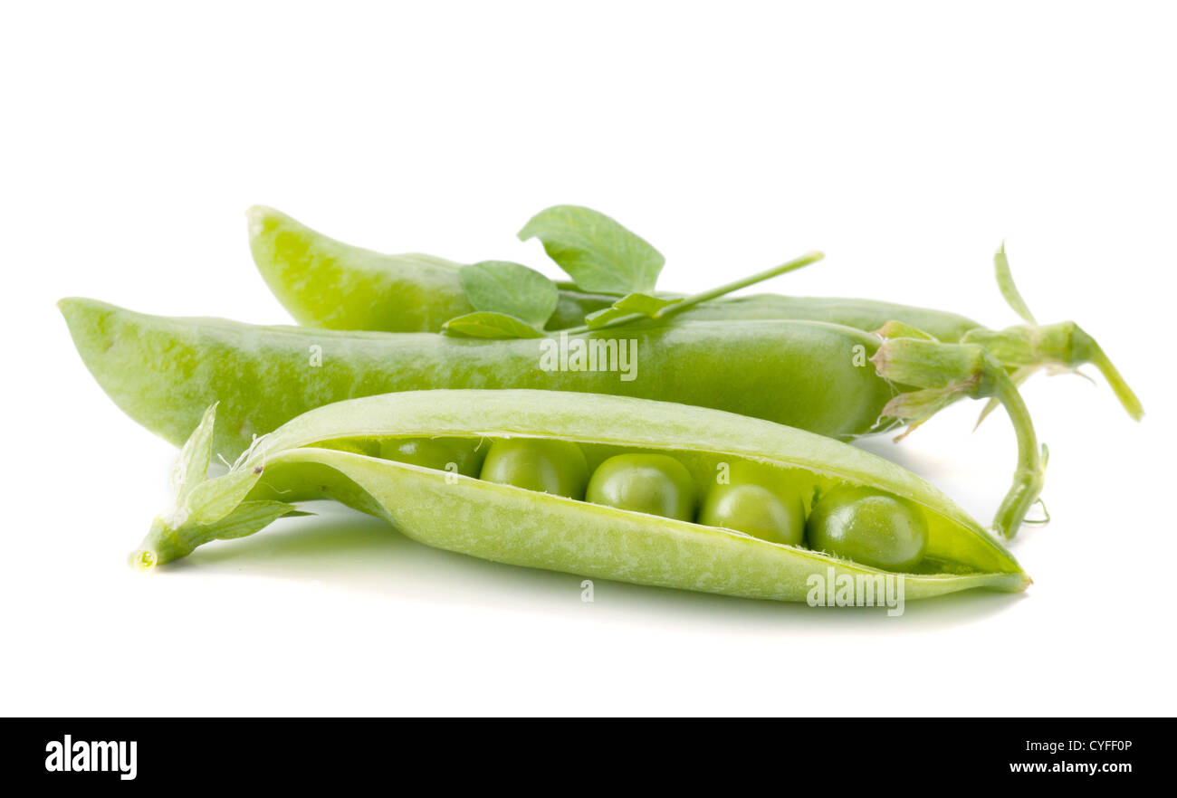 Ripe pea vegetable. Isolated on white background Stock Photo - Alamy
