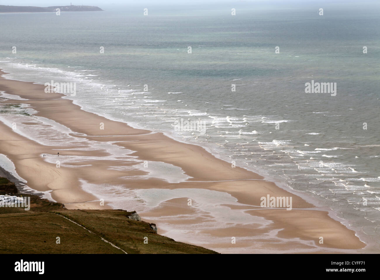 cap blanc nez france cote d'opale pas de calais Overview of sandy beach ...