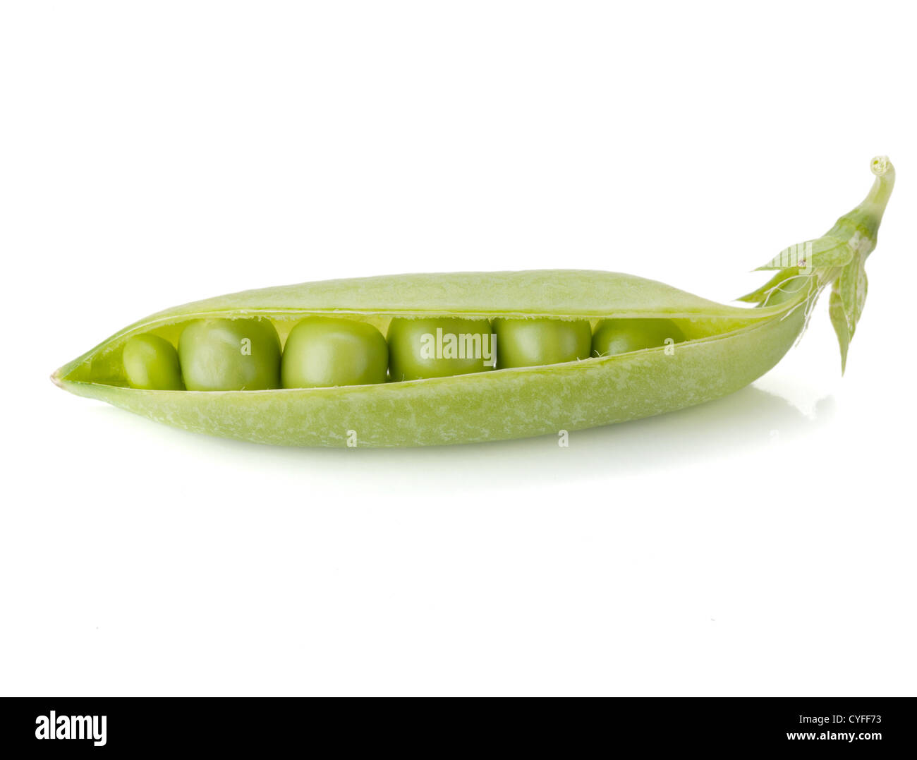 Ripe pea vegetable. Isolated on white background Stock Photo - Alamy