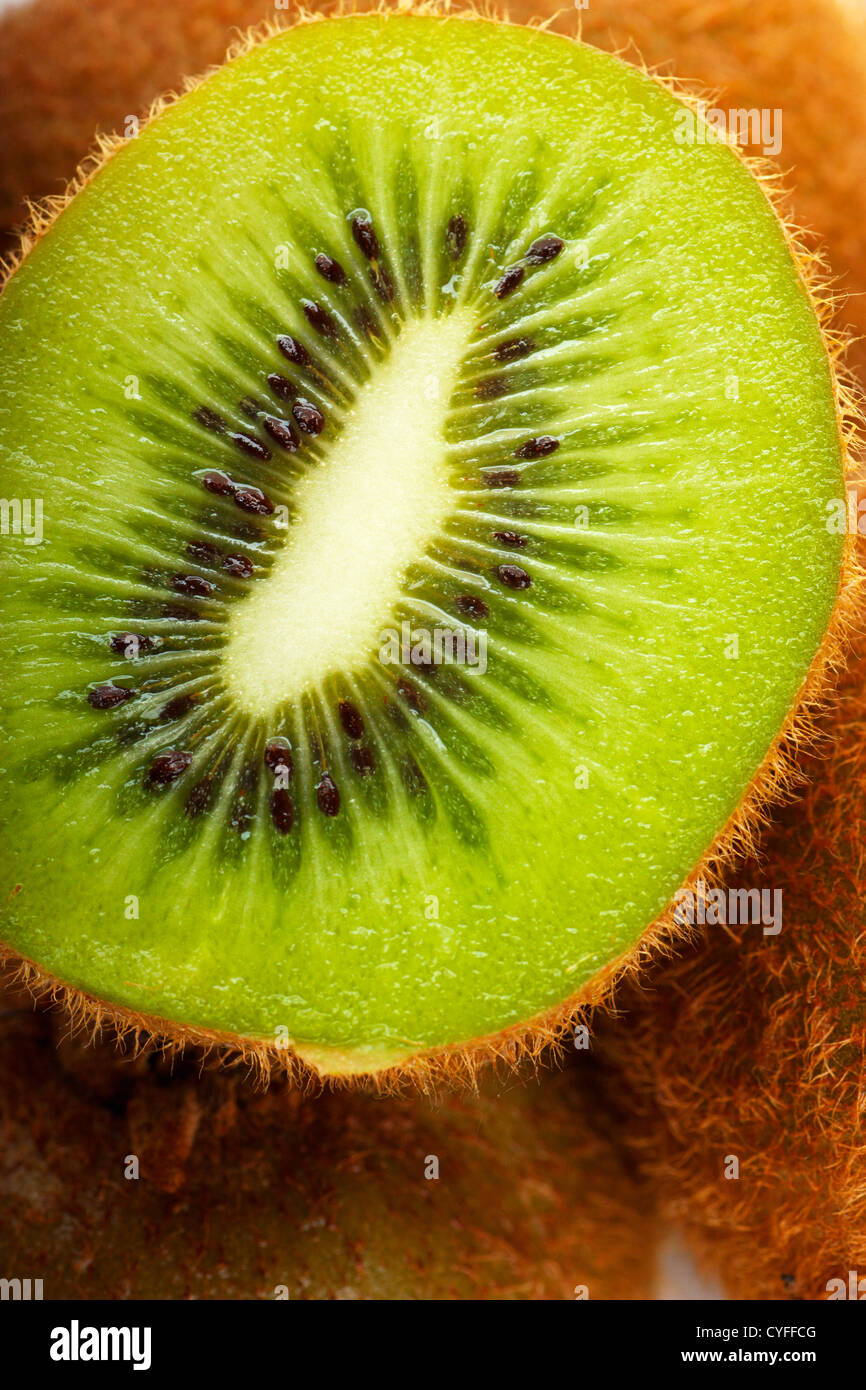 Macro view of a kiwi fruit Stock Photo - Alamy