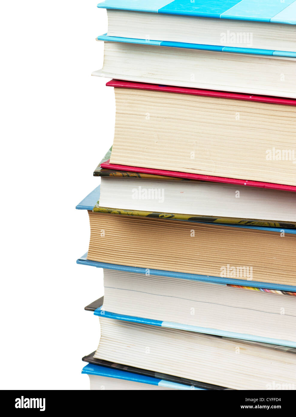 A stack of books. Closeup view Stock Photo - Alamy