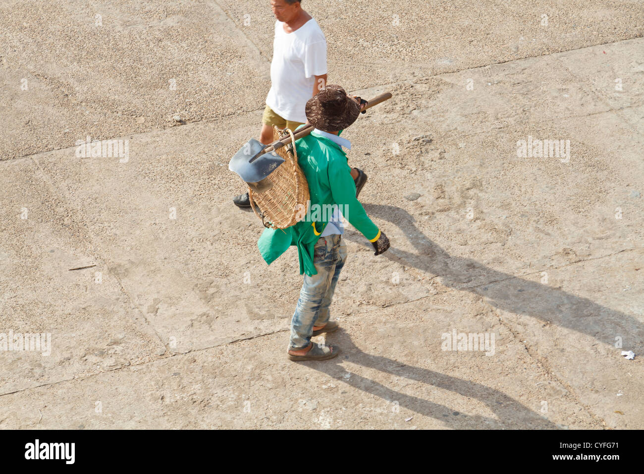 Man walking at the Olympic Stadium in Phnom Penh, Cambodia Stock Photo ...