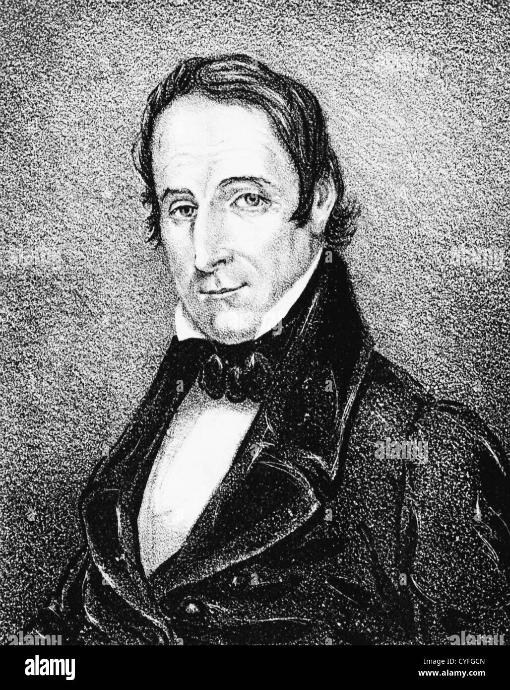 Vintage portrait of John Tyler Stock Photo - Alamy