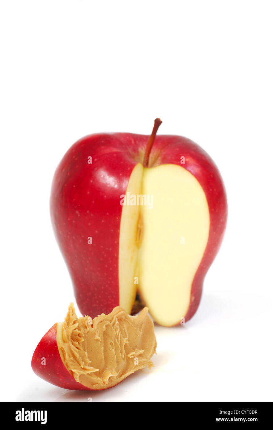 Red apple slice hi-res stock photography and images - Alamy